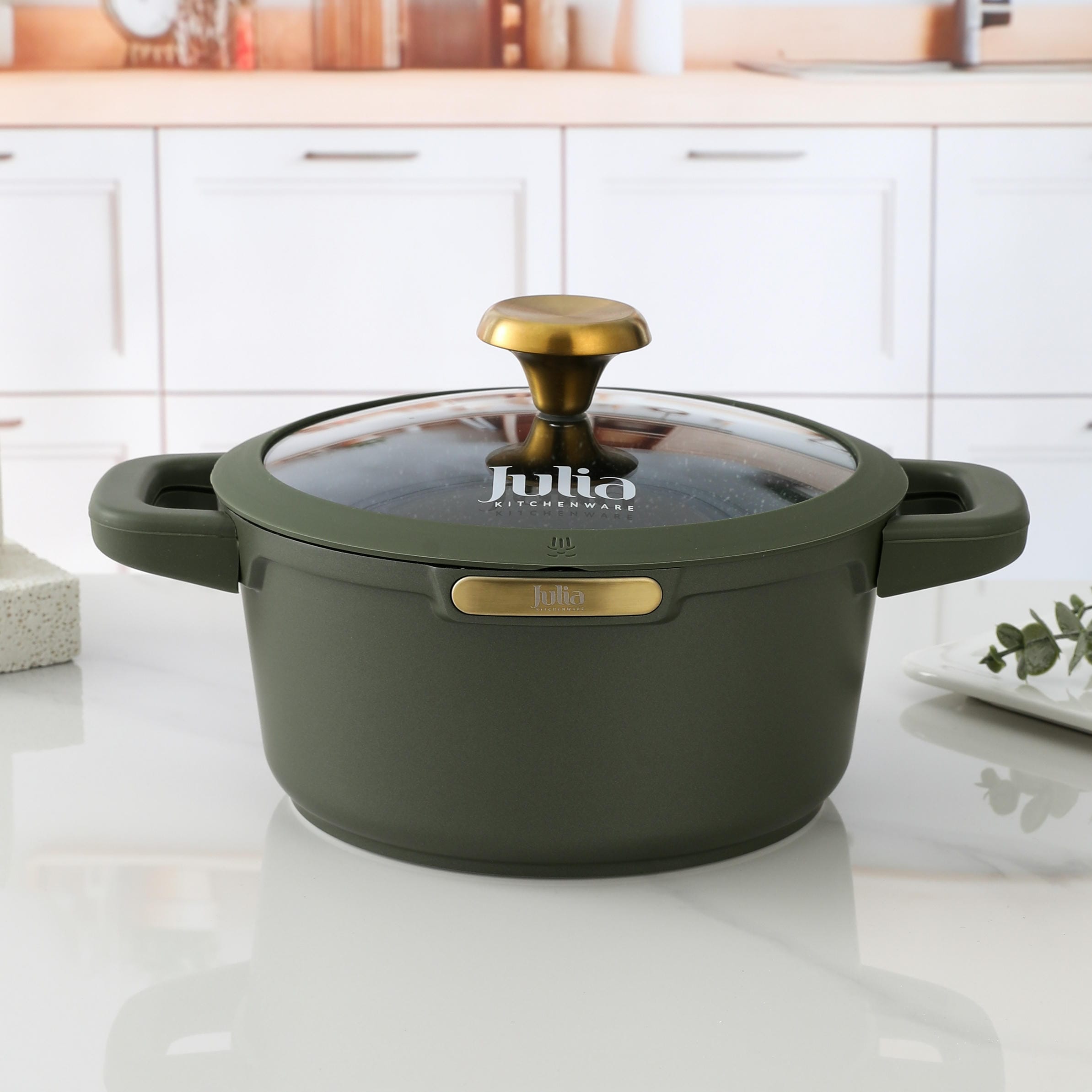 ELITE-TOP CASSEROLE WITH LID 28CM-GREEN – Julia UAE