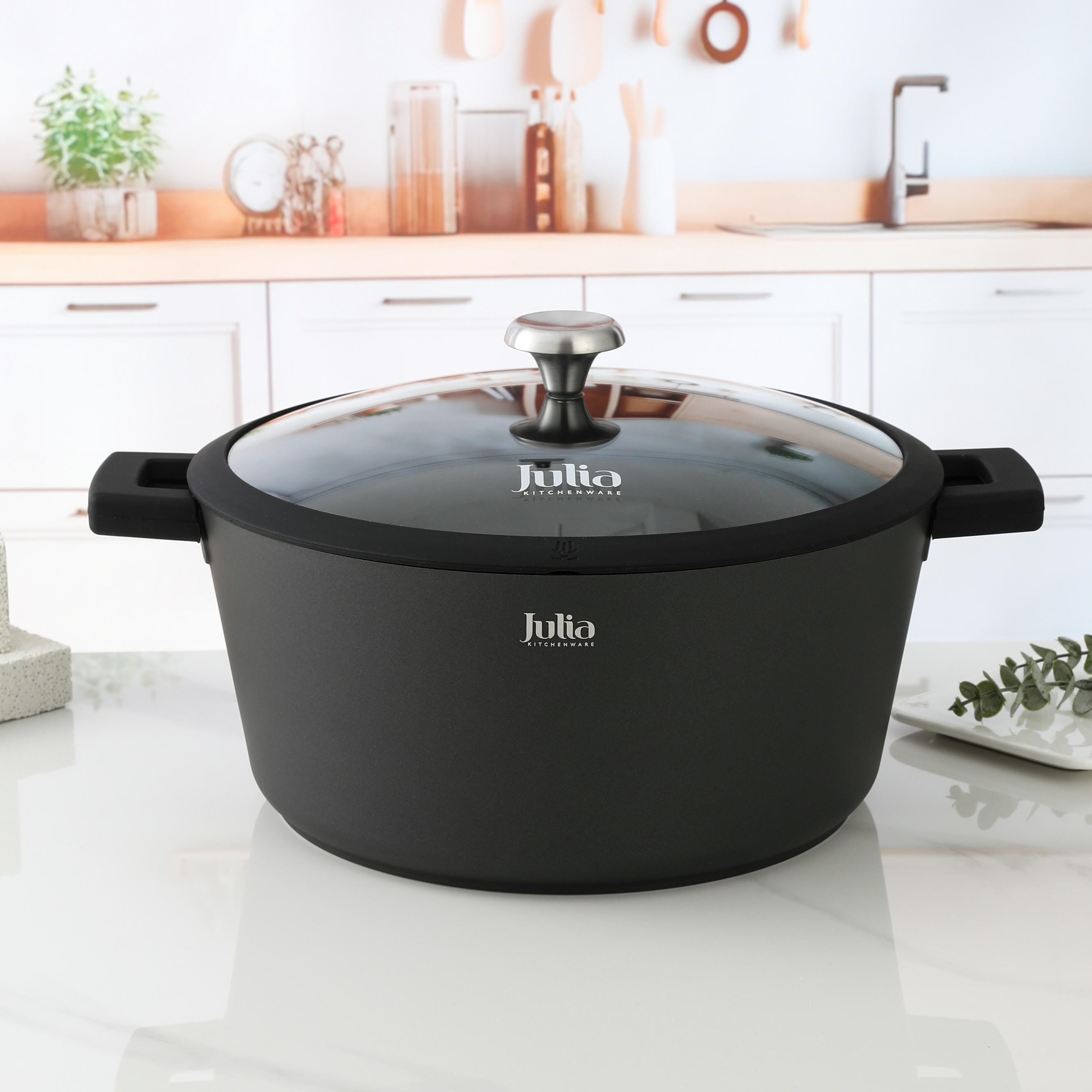 ELITE-ELE CASSEROLE WITH LID 20CM-BLACK – Julia UAE