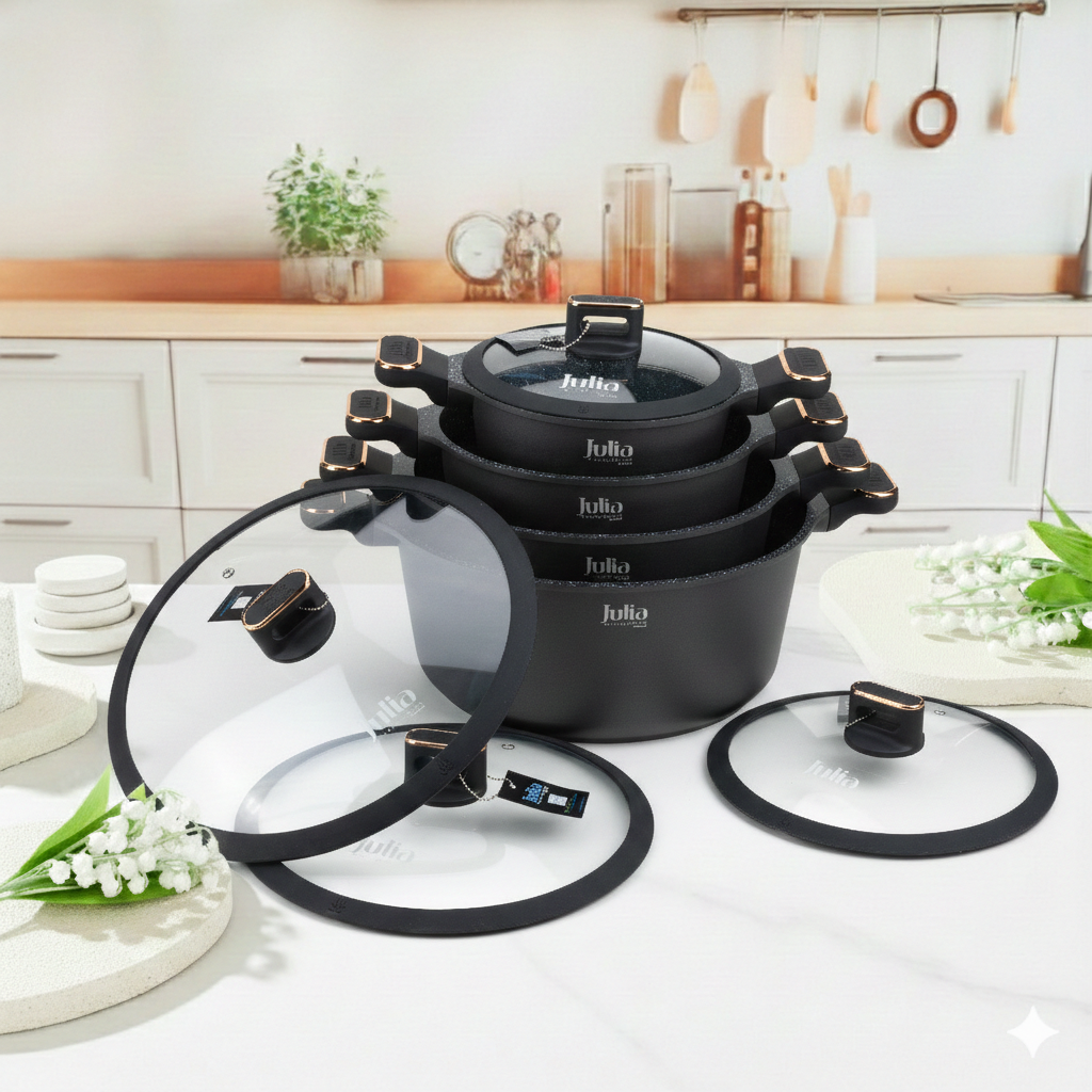 Elite Pro Plus Black Cookware Collection - Non-Stick Induction | Julia UAE